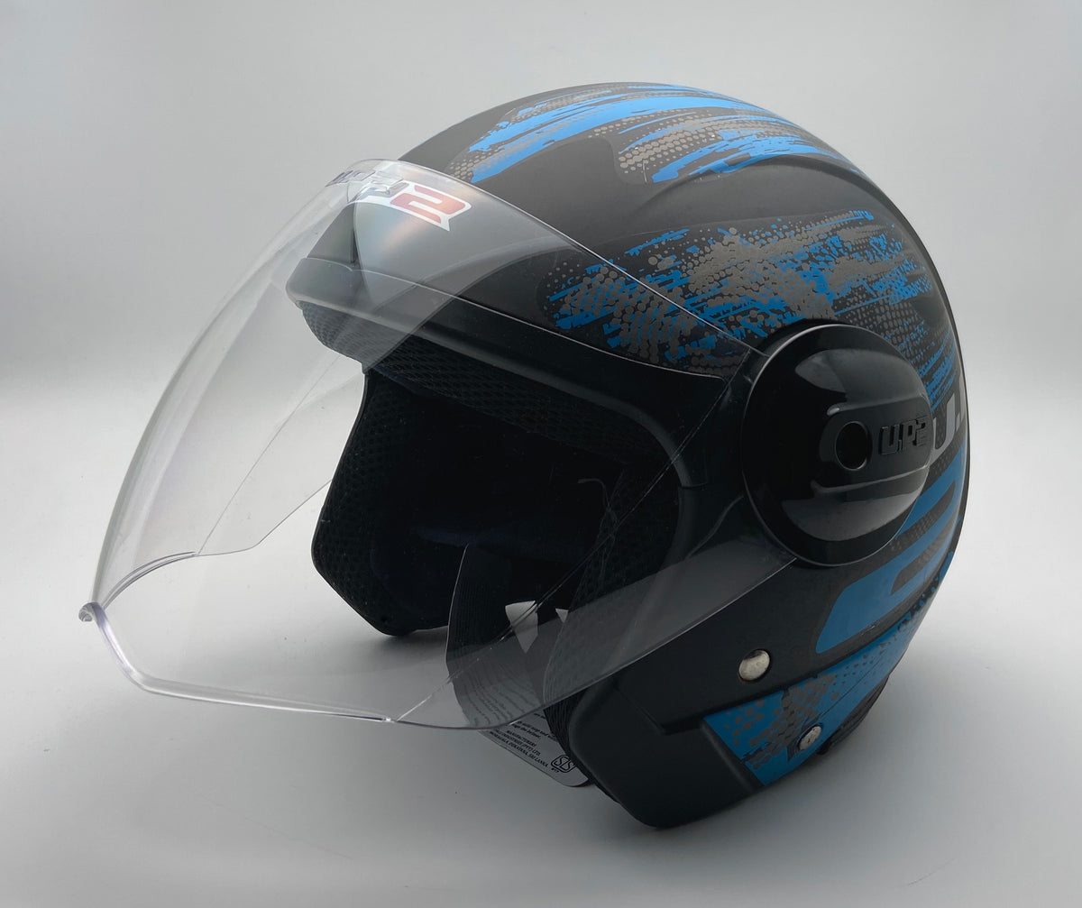 UP2 LEVO BLACK BLUE Motorsport Helmet i-40 — Megastore